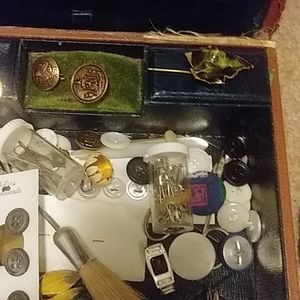Other | Antique Button Box Ect | Poshmark